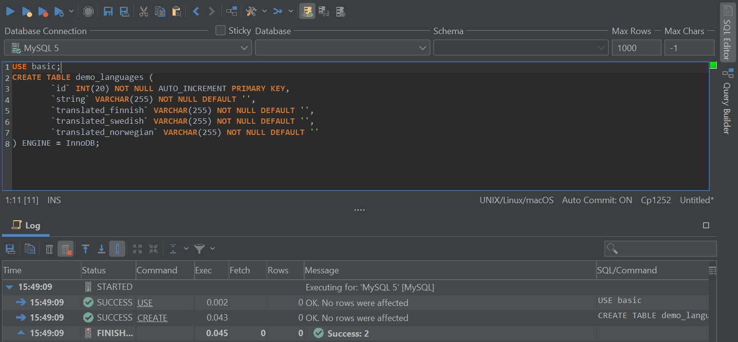 Designing a Multiple Language Database