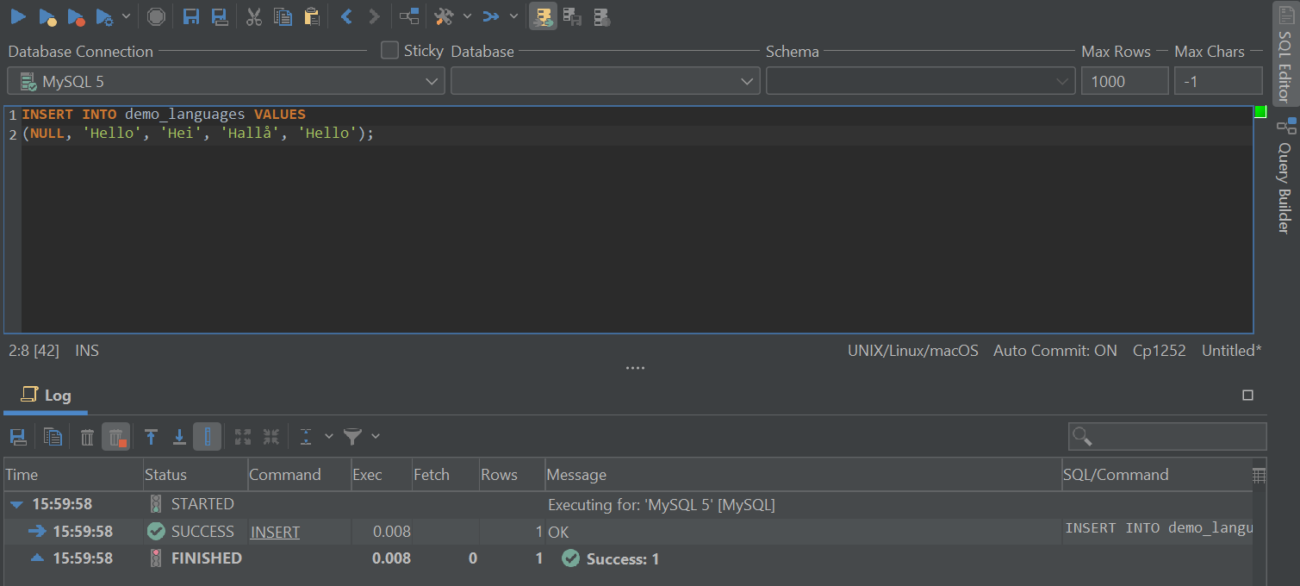 Designing a Multiple Language Database