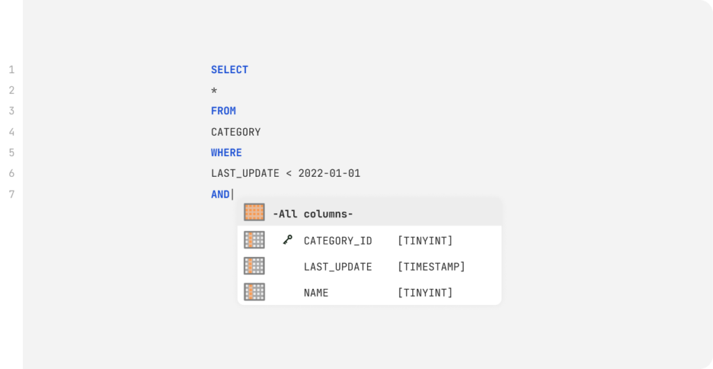 Features for managing and optimizing your databases