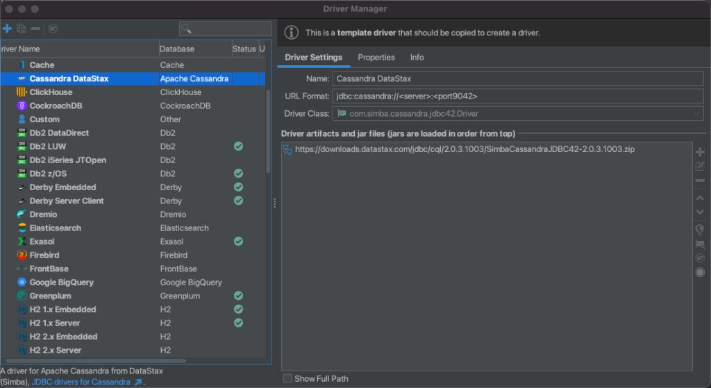 Cassandra client - DbVisualizer