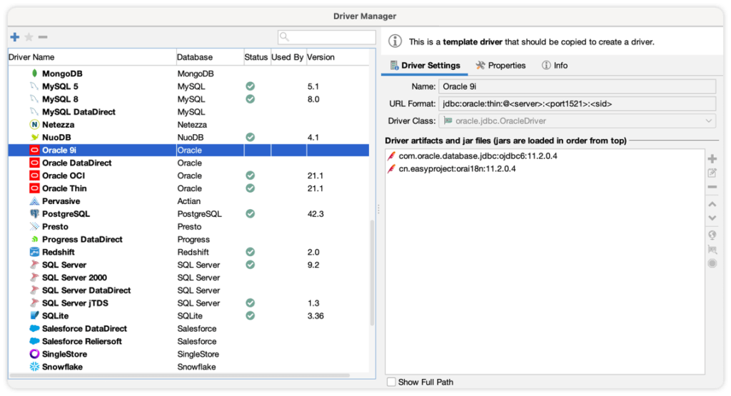 Oracle client - DbVisualizer