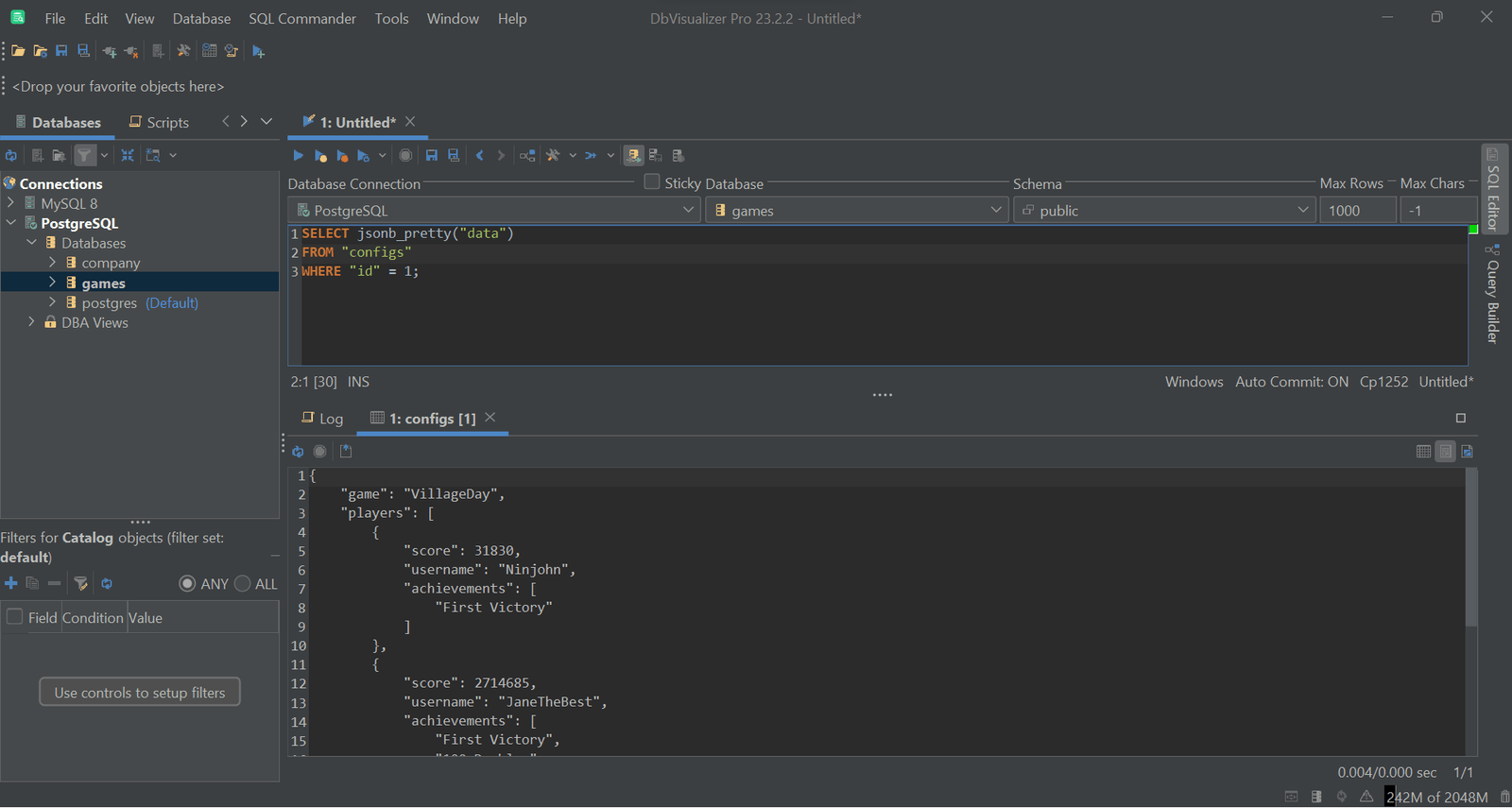 PostgreSQL JSONPATH: Dealing with SQL/JSON Path Language