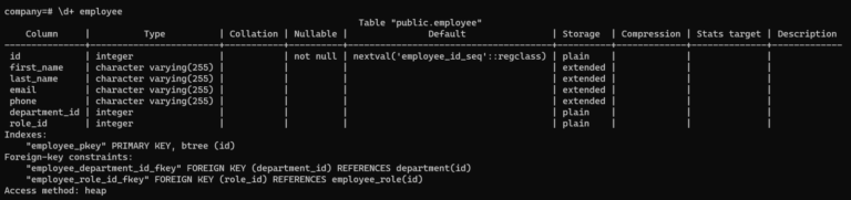 How to Describe a Table in PostgreSQL: A Comprehensive Guide