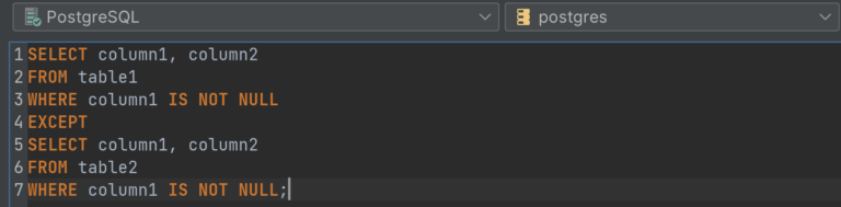 SQL EXCEPT: Everything You Need to Know