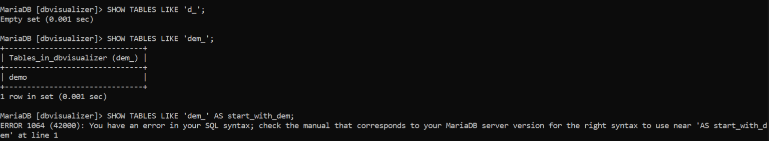 MySQL SHOW TABLES Statement: What it is, How It Works, What It Means ...