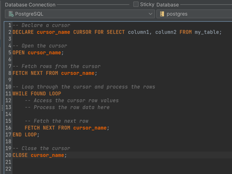 Cursors in PostgreSQL - A Comprehensive Guide