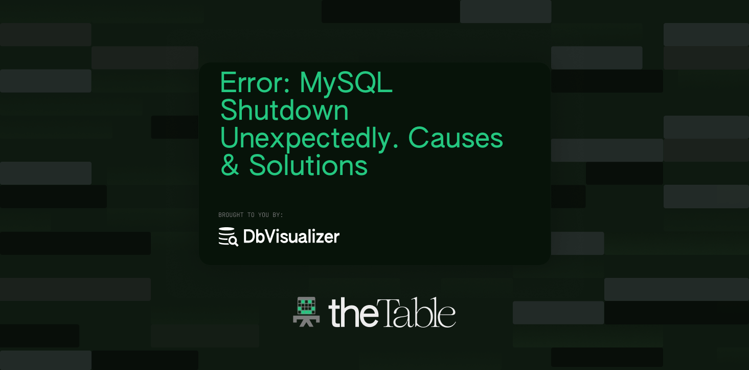 Error: MySQL Shutdown Unexpectedly. Causes & Solutions