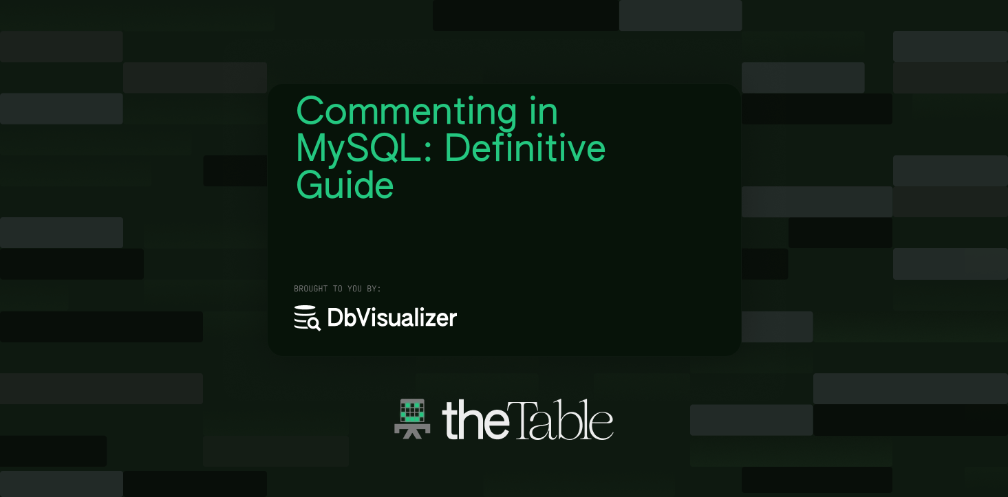 Commenting in MySQL: A Definitive Guide