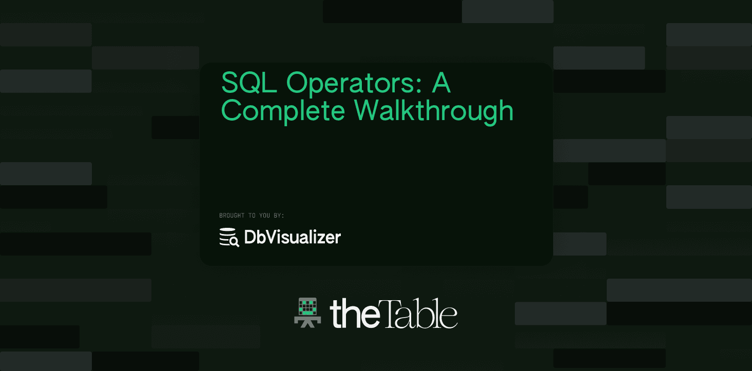 SQL Operators: A Complete Walkthrough
