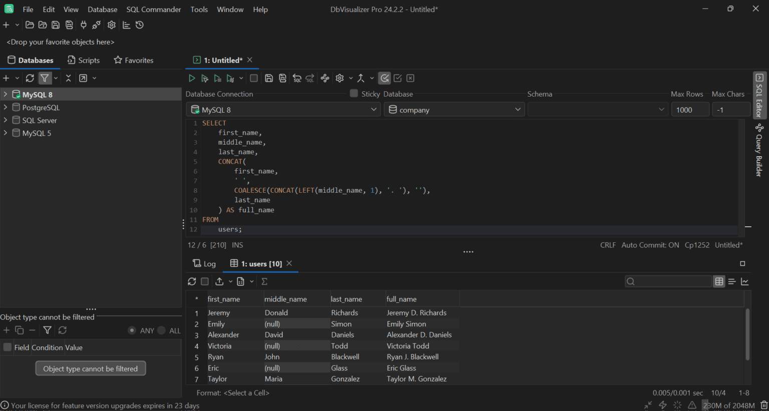 MySQL CONCAT Function: The Definitive Guide