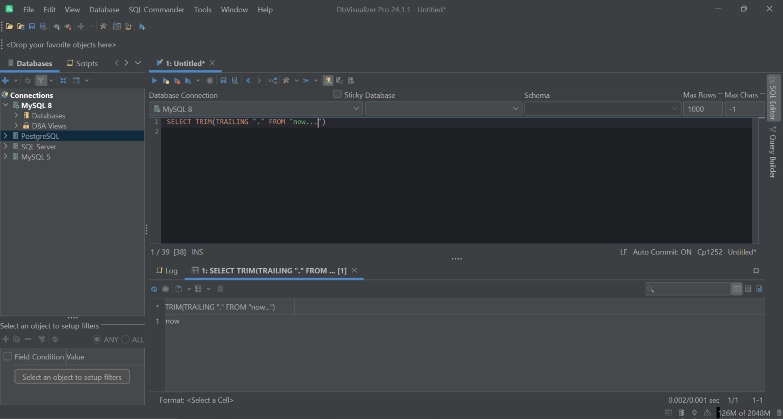 SQL TRIM: Removing Extra Space Characters From a String