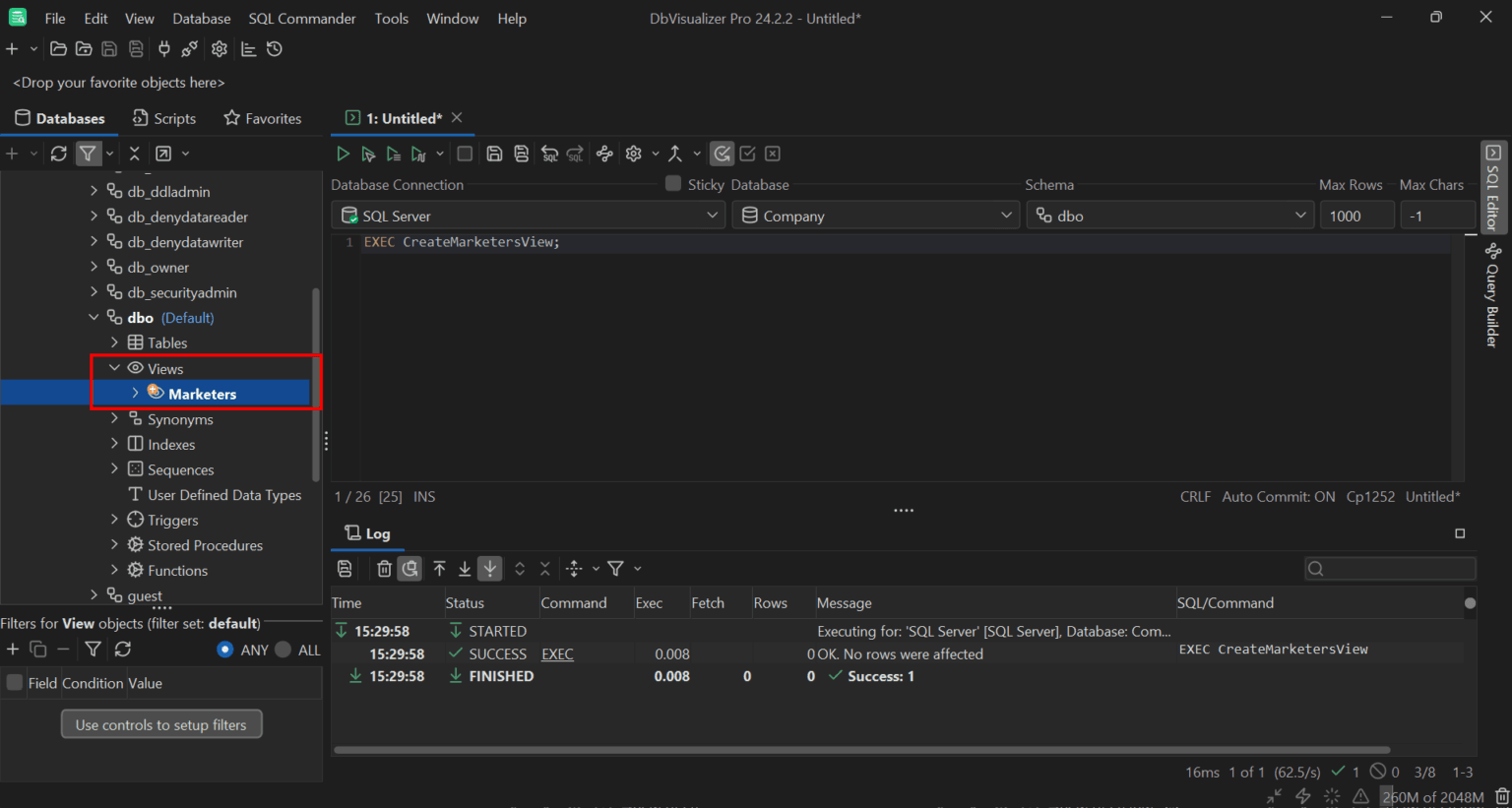 SQL Server Guide: Create a View Based on a Stored Procedure