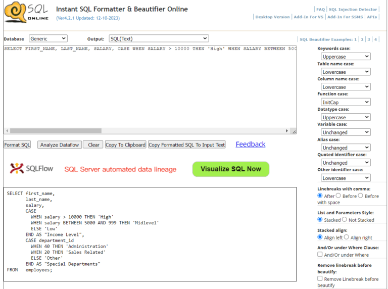 SQL Formatter: Definition and Best Tools