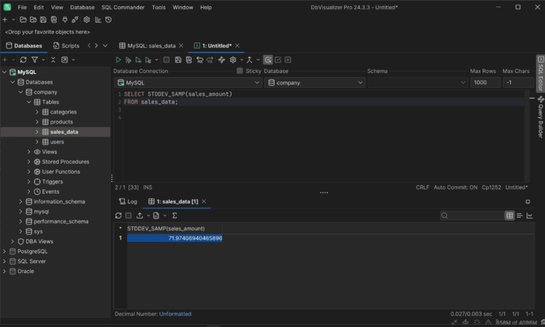 A Guide to the SQL Standard Deviation Functions