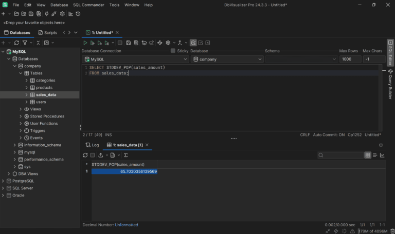 A Guide to the SQL Standard Deviation Functions