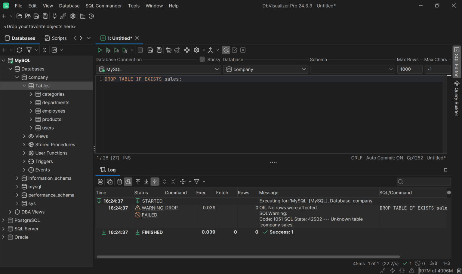 SQL DROP TABLE IF EXISTS Statement: Complete Guide