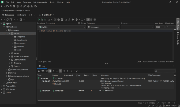 SQL DROP TABLE IF EXISTS Statement: Complete Guide