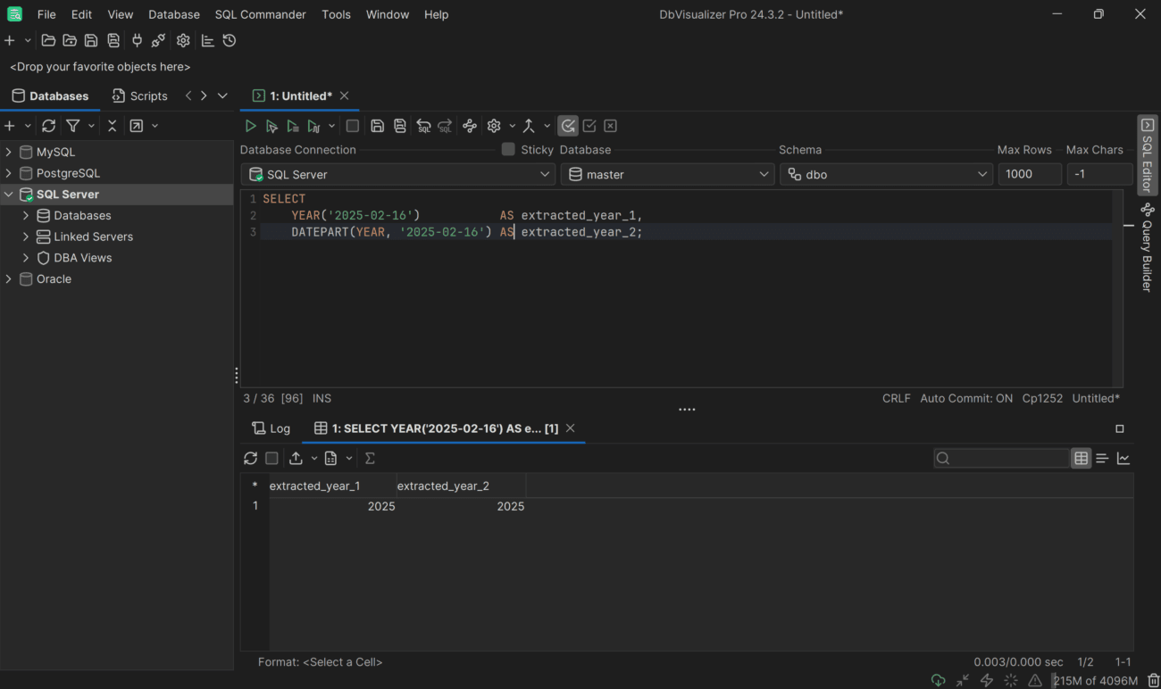 How To Extract The Year From A Date In Sql