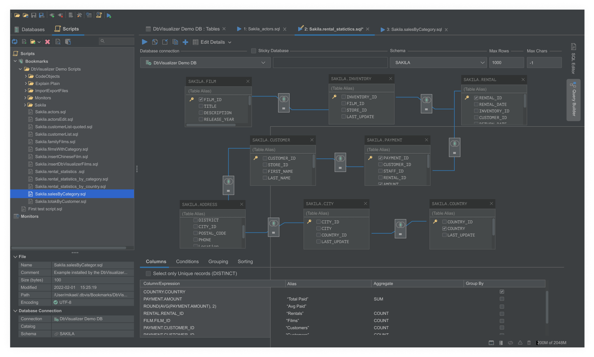 SQL Client and Database Management Software - DbVisualizer