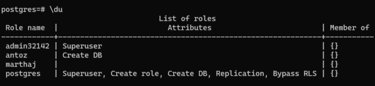 Postgresql List Users How To List Users In Postgres 
