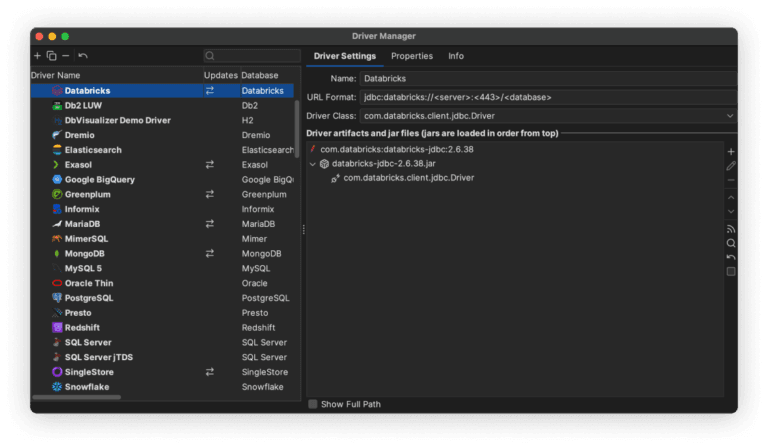 Databricks client - DbVisualizer